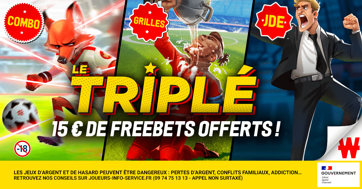 Le Triplé : 10 € de Freebets offerts - Winamax