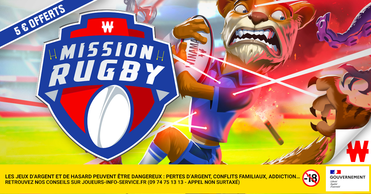 Mission Rugby : 5 € offerts - Winamax