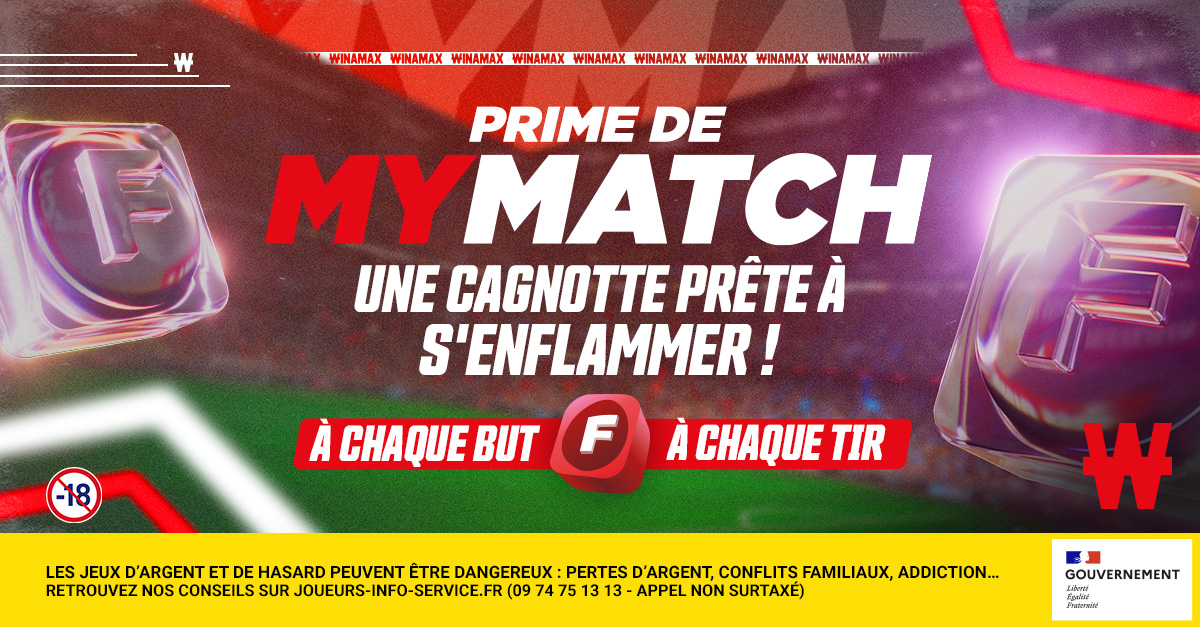Prime de MyMatch : partagez-vous la cagnotte ! - Winamax