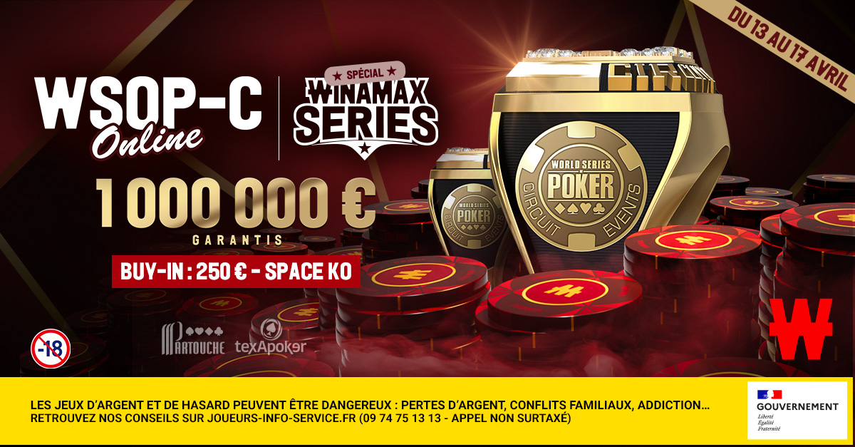 Les tournois poker : WSOP-C Online Event - Winamax