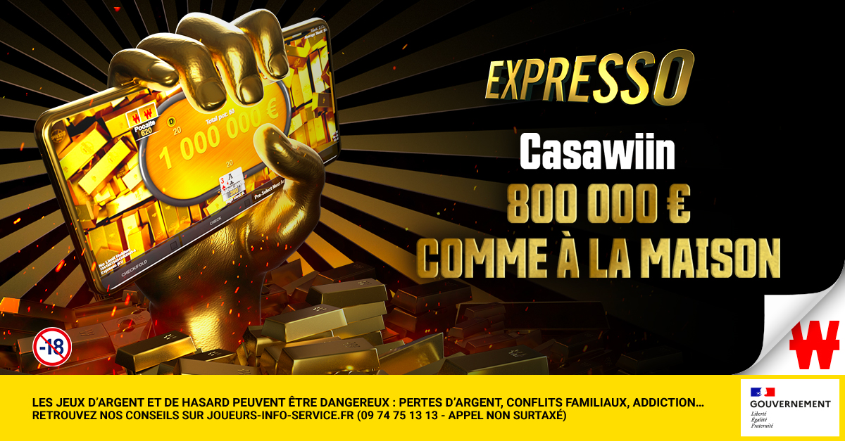 Expresso Million : 800 000 € comme à la maison - Actualité - Winamax