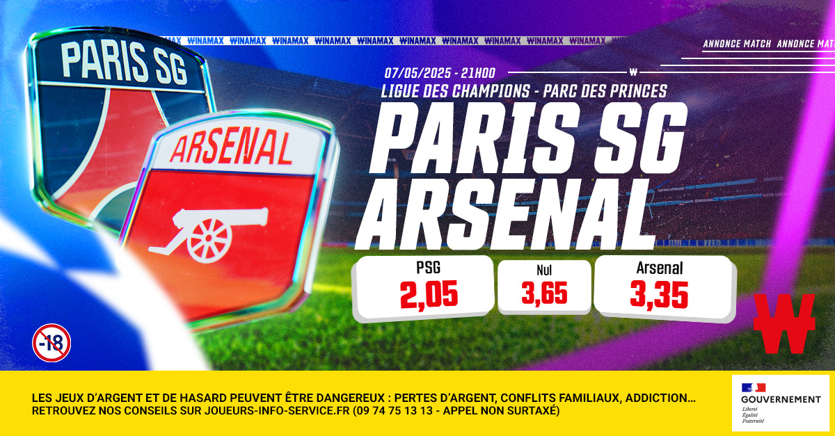 Paris SG - Arsenal : l'avant-match en chiffres - Actualité - Winamax