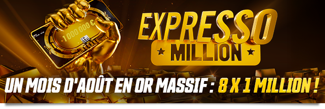 Expresso Million : deux jackpots de plus pour un mois d'août record - Actualité - Winamax
