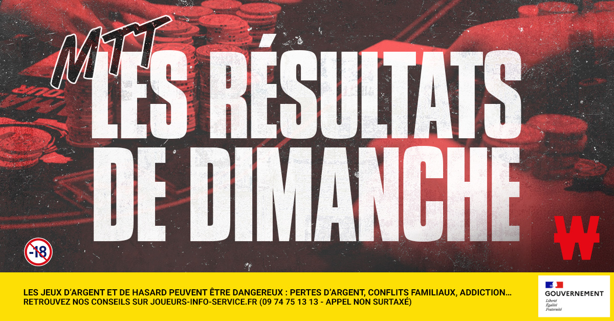 MTT : les résultats du week-end de Noël - Actualité - Winamax