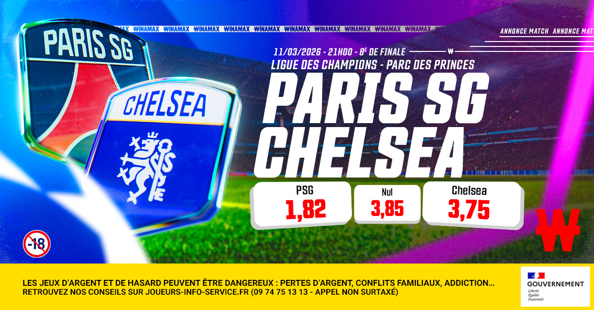 PSG - Chelsea : l'avant-match en chiffres - Actualité - Winamax